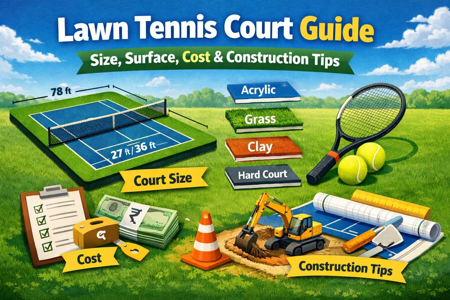 Tennis Court Size: Official Dimensions for Singles & Doubles